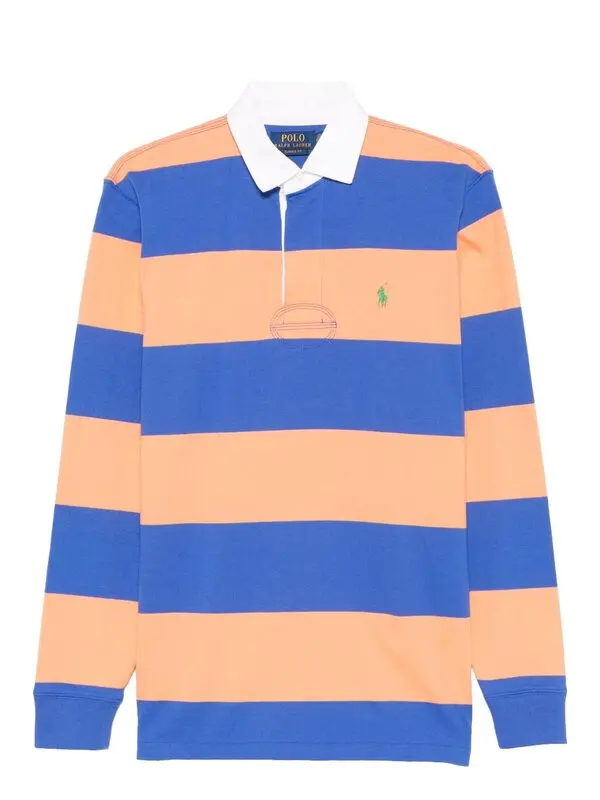 Polo Ralph Lauren Striped Rugby Polo Shirt - Orange