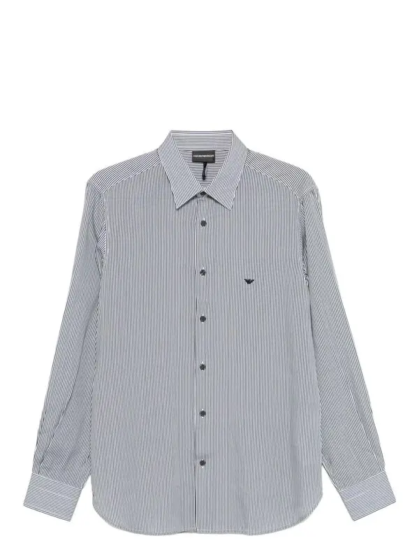 Emporio Armani Pinstripe Shirt - Blue