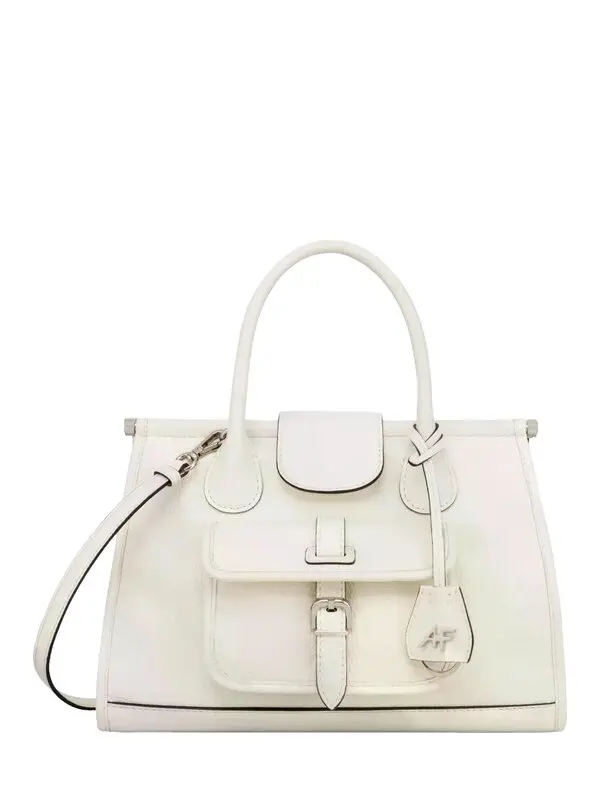 Alberta Ferretti Leather Shoulder Bag - White