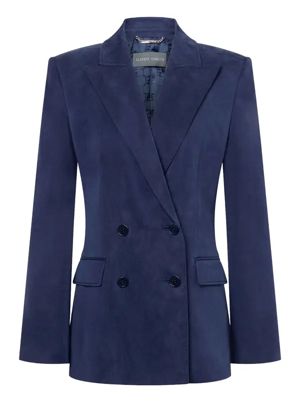 Alberta Ferretti Double-breasted Blazer - Blue
