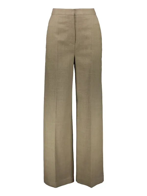 YVES SALOMON Wool Trousers - Neutrals