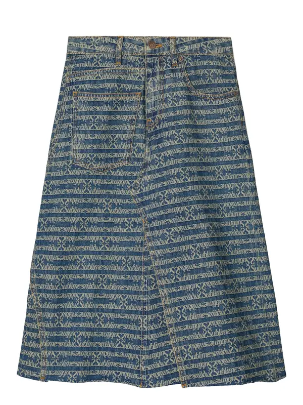 Tory Burch Denim Skirt - Blue