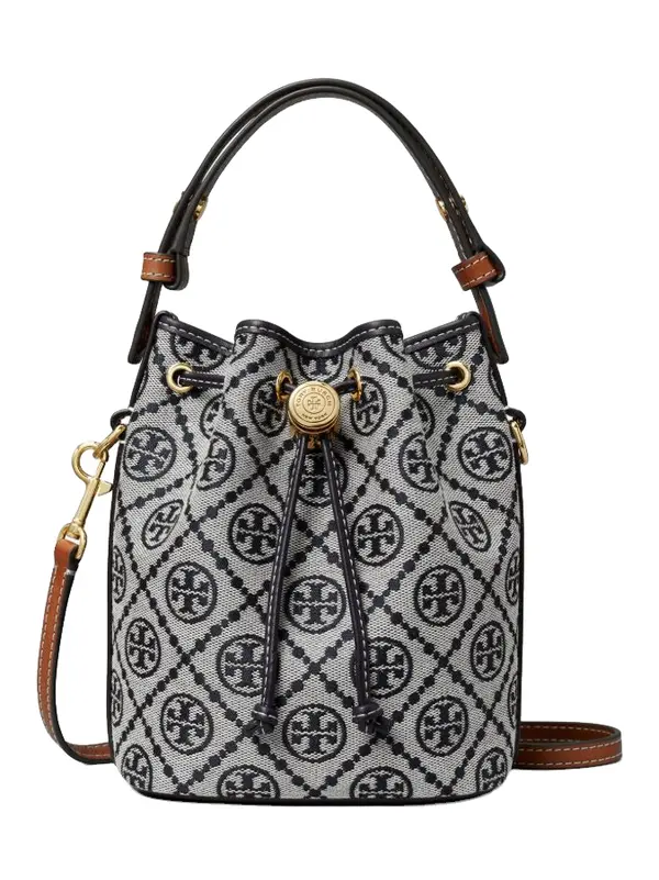 Tory Burch Mini T Monogram Bucket Bag - Blue