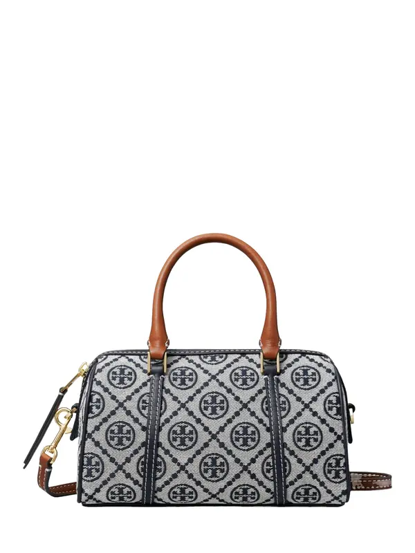 Tory Burch Mini T Monogram Barrel Bag - Grey