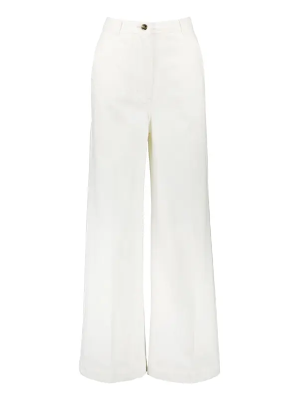 YVES SALOMON Wide-leg Trousers - White