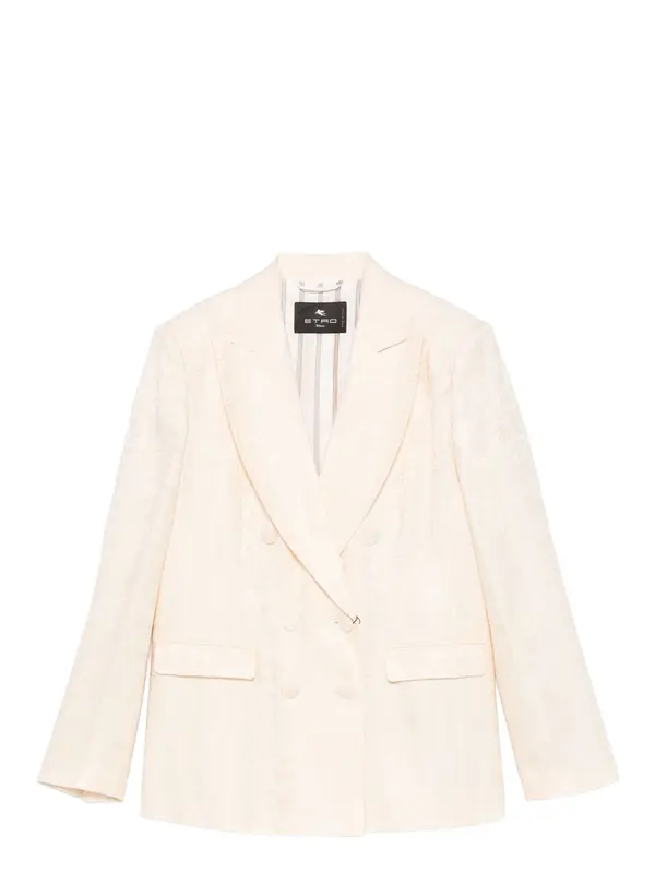 Etro Floral-jacquard Blazer - Neutrals