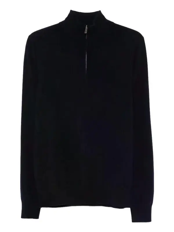 Eric Bompard Half-zip Knit - Blue