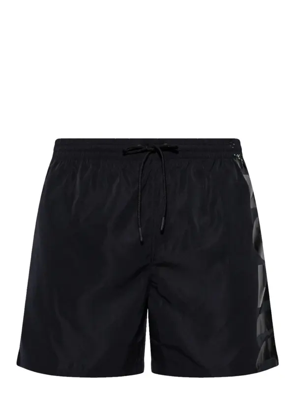 DIESEL® Logo-print Swim Shorts - Black