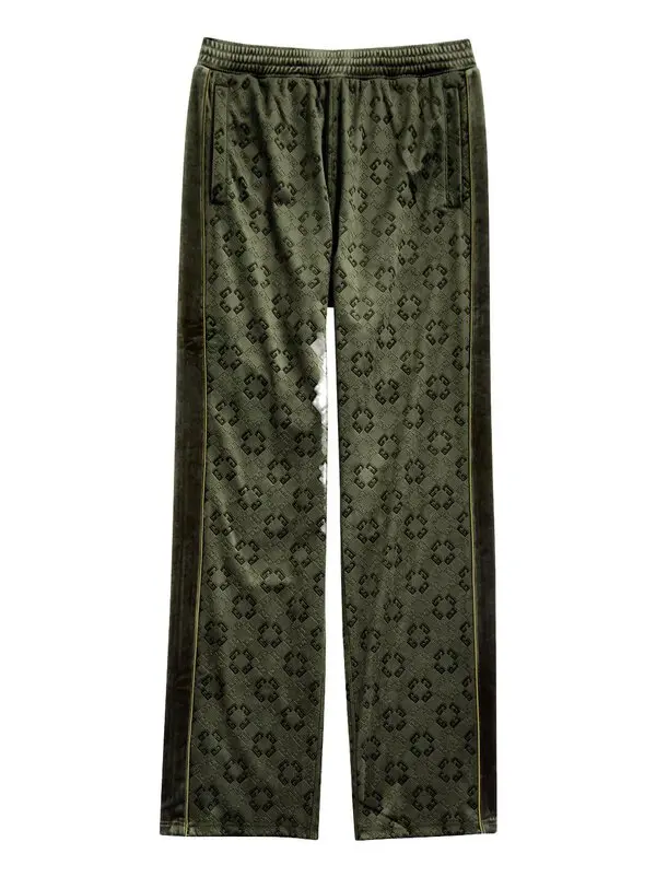 Givenchy Logo-jacquard Velour Sweatpants - Green