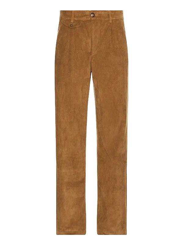 BOUND Wide Leg Corduroy Trousers - Pecan Brown