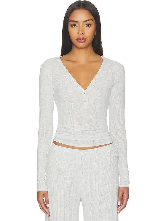 NEGATIVE UNDERWEAR Whipped Henley - Cloud