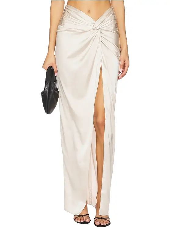 MOTHER OF ALL Chisa Wrap Skirt - Champagne