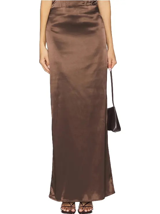 MORE TO COME Elenor Maxi Skirt - Brown
