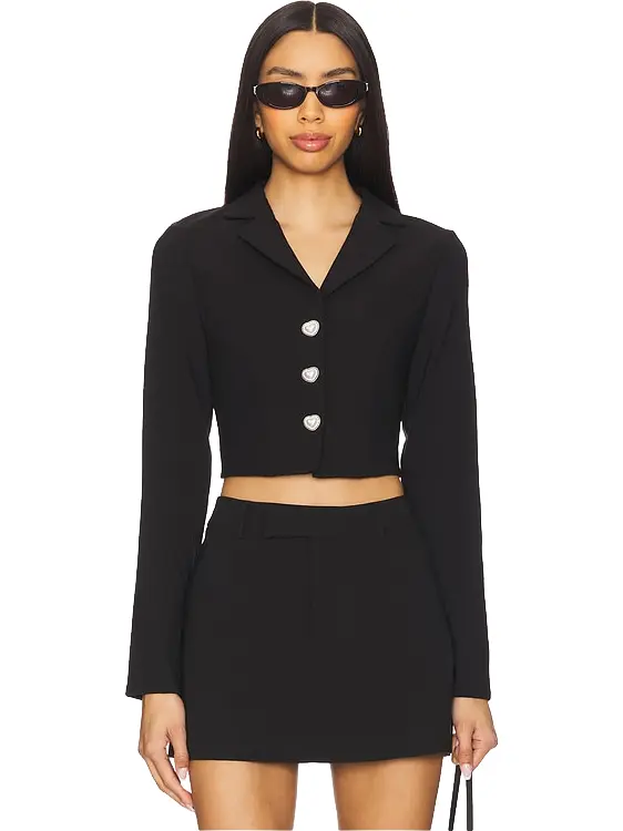 MORE TO COME Miley Crop Blazer - Black