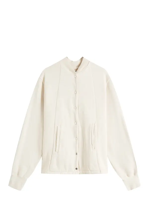 LES TIEN Heavyweight Moto Coaches Jacket - Ivory