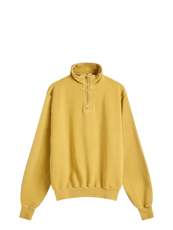LES TIEN Heavyweight Banded Yacht Pullover - Washed Desert