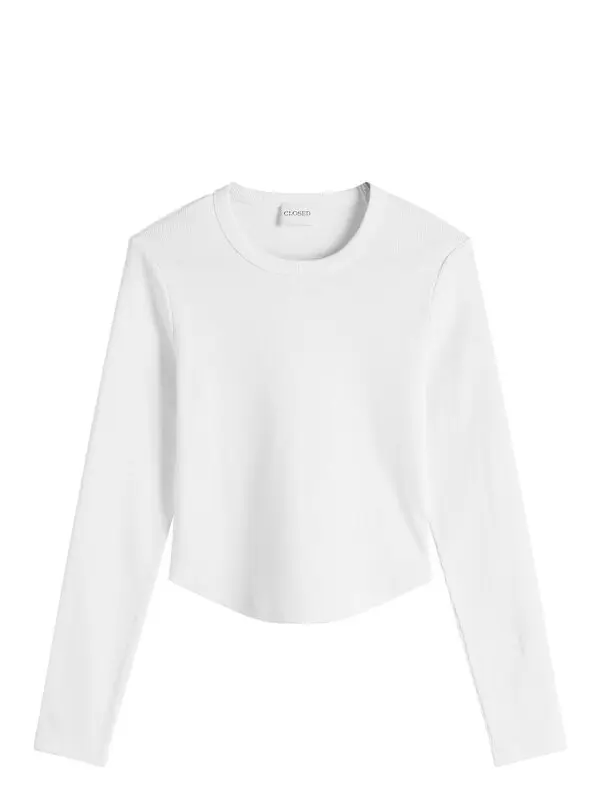 Closed Long Sleeve Crewneck Top - Ivory