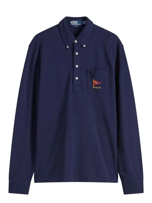 Polo Ralph Lauren Classic Fit Long Sleeve Polo Shirt - Newport Navy