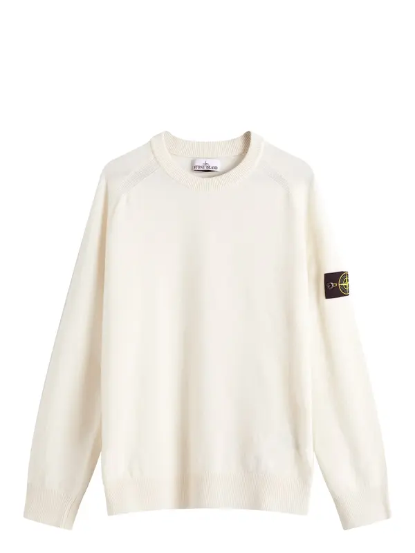 Stone Island Geelong Wool Crew Neck Jumper - Ivory