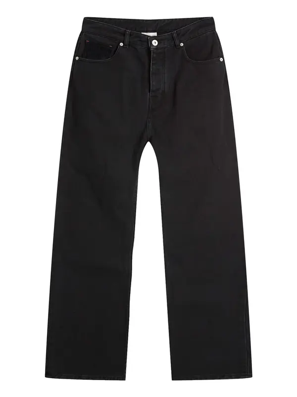 Drole De Monsieur Loose Leg Jeans - Black