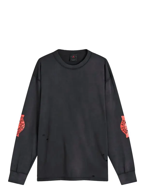 JORDAN Rare Air 85' Long Sleeve T-shirt - Black/chile Red