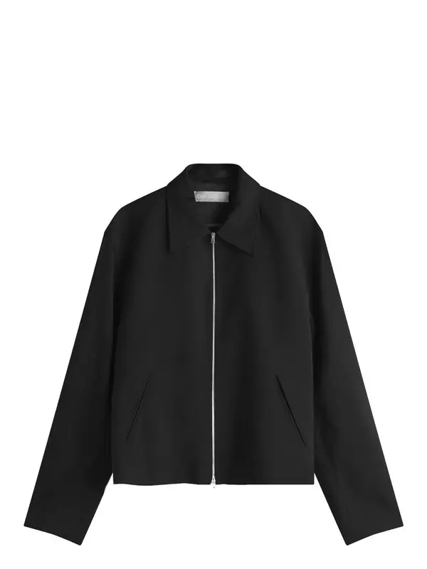 Our Legacy Wool Mini Zip Jacket - Black Worsted Wool