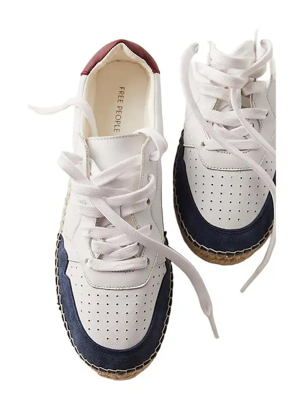 Free People Serendipity Sneakers - Ecru Indigo Combo