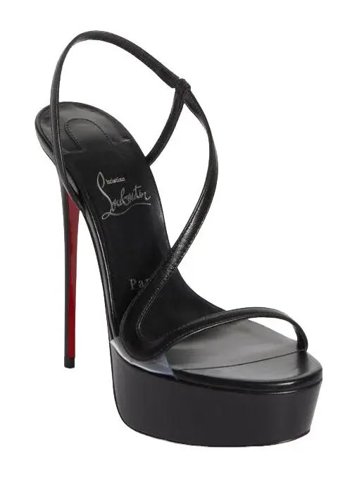 CHRISTIAN LOUBOUTIN Rosalie Alta Platform Slingback Sandal - Black