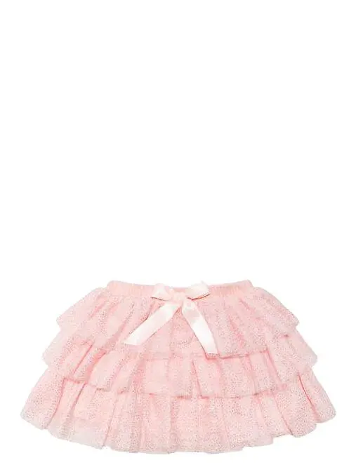 SWEET WINK Ballet Bow Tiered Tulle Tutu - Ballet Pink