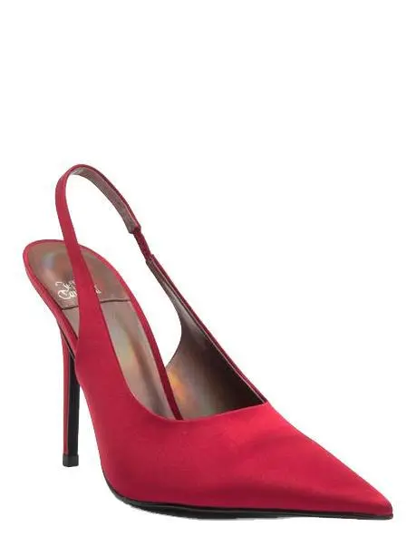 Jeffrey Campbell Surpass Slingback Pumps - Red Satin