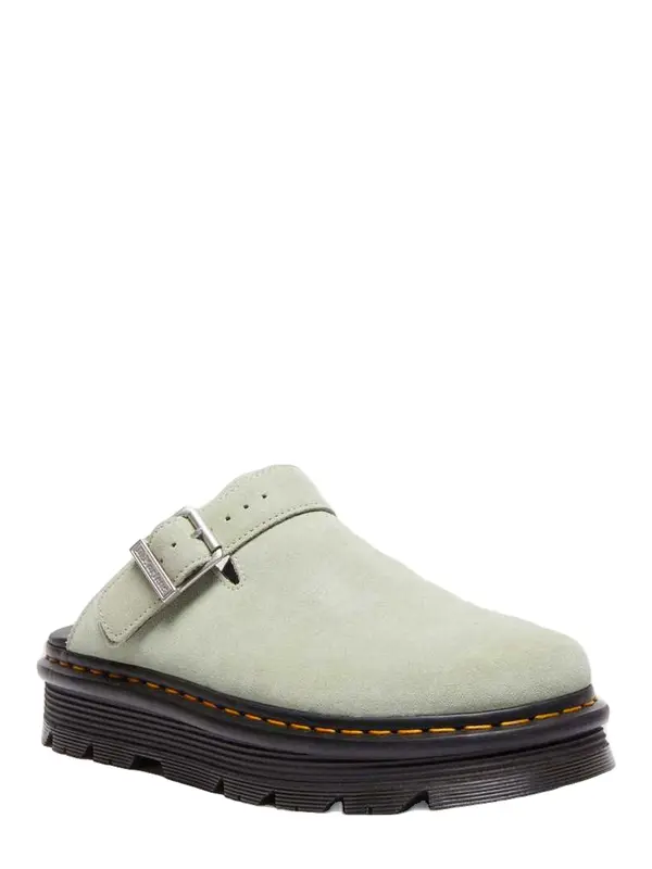 Dr. Martens Zebzag Suede Platform Mules - Green