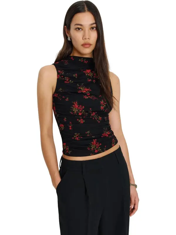 REFORMATION Marlo Knit Top - Black