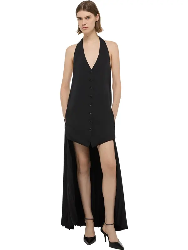 Helmut Lang Halter Vest Dress - Black