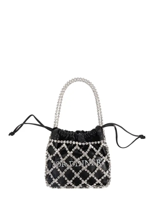 Off-White Crystal-embellished Leather Tote - Black