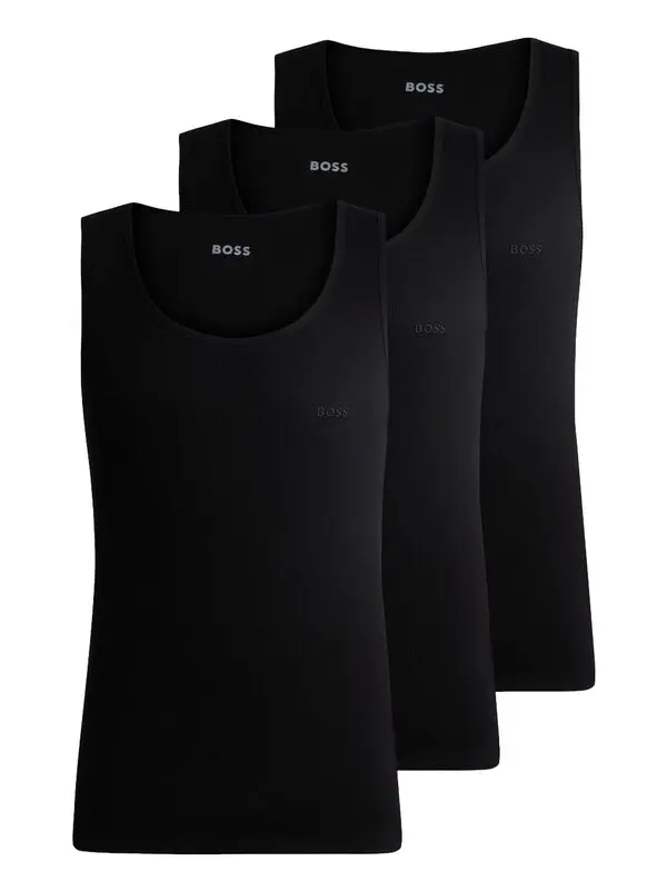 BOSS Logo-embroidered Tank Top - Black
