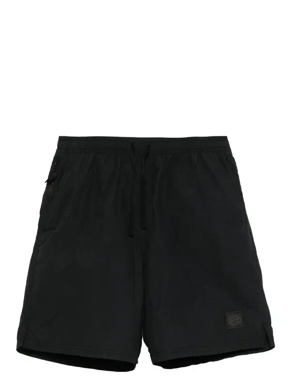 Stone Island Compass-motif Track Shorts - Black