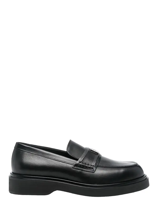 Calvin Klein Leather Loafers - Black