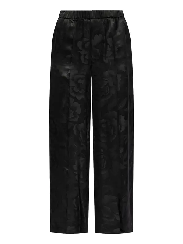 Kenzo Silk-blend Straight Pants - Black