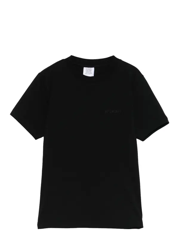 Vetements Logo-embroidered T-shirt - Black