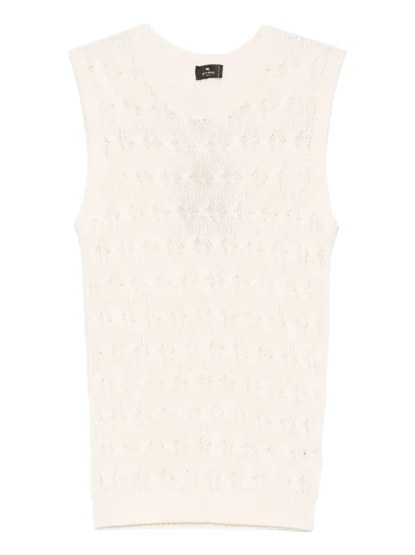 Etro Open-knit Vest - Neutrals
