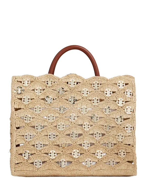 Rabanne Disc-link Tote Bag - Neutrals
