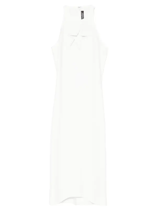 MUGLER Star-motif Sleeveless Midi Dress - White