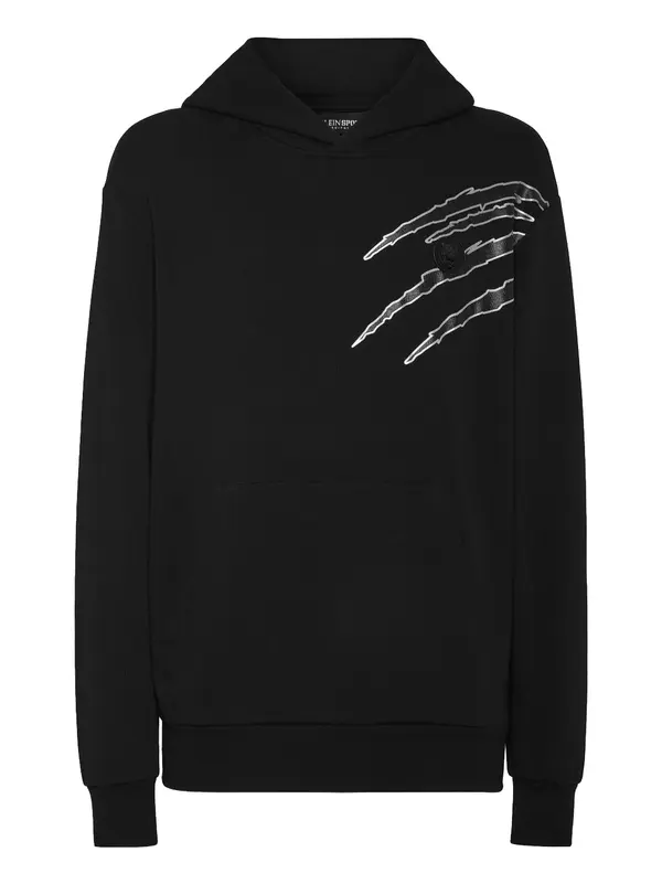 PLEIN SPORT Graphic-print Hoodie - Black