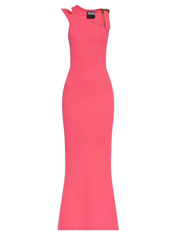 Versace Ribbed Maxi Dress - Pink