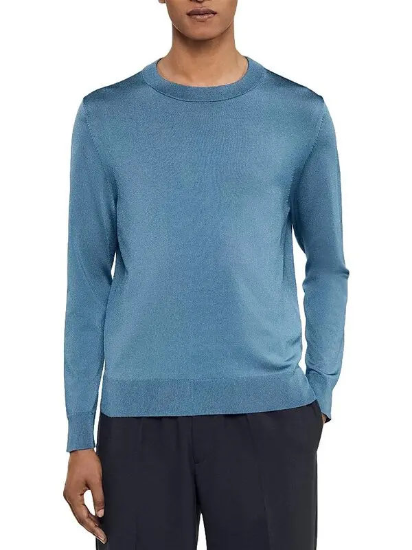 Sandro Fine Knit Sweater - Blue Office