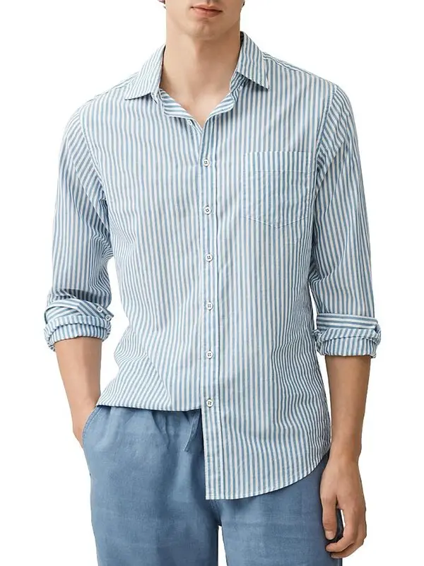 Rodd & Gunn Ferry Land Slim Fit Striped Shirt - Teal