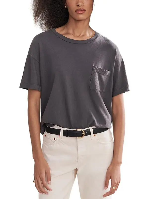 Jenni Kayne Vintage Pocket Tee - Charcoal