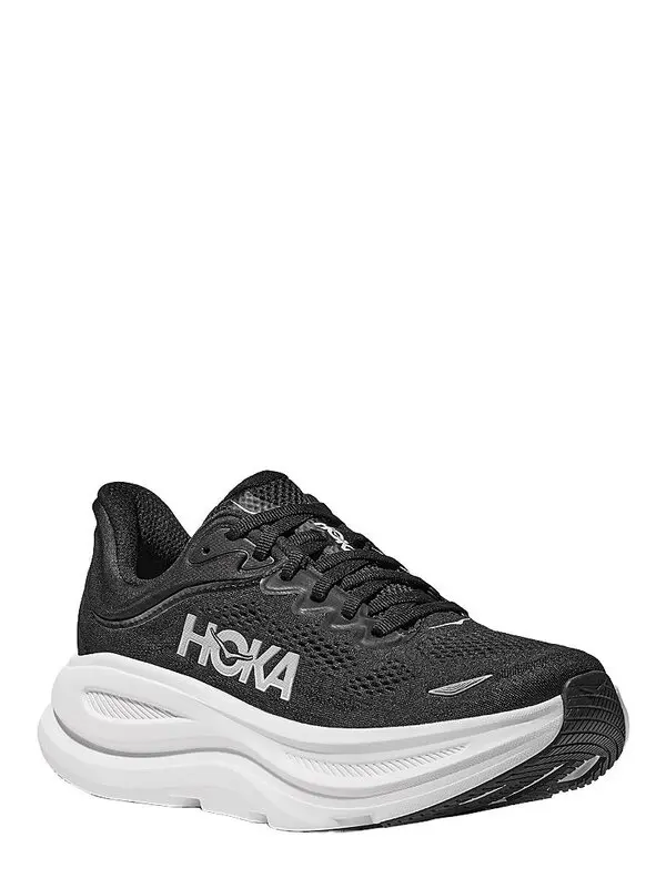 HOKA® Bondi Lace-up Sneakers - Black White