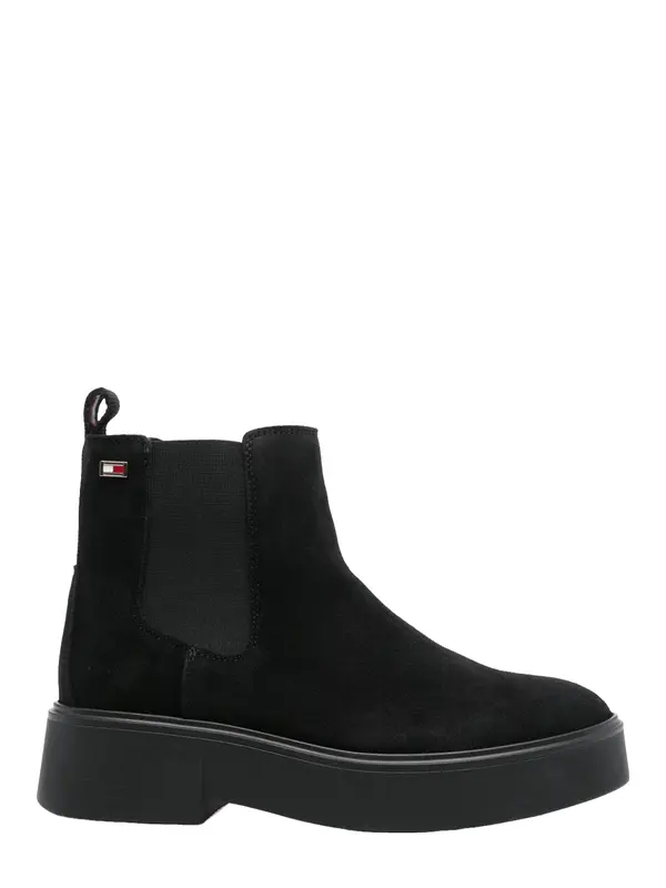 Tommy Hilfiger Suede Chelsea Boots - Black