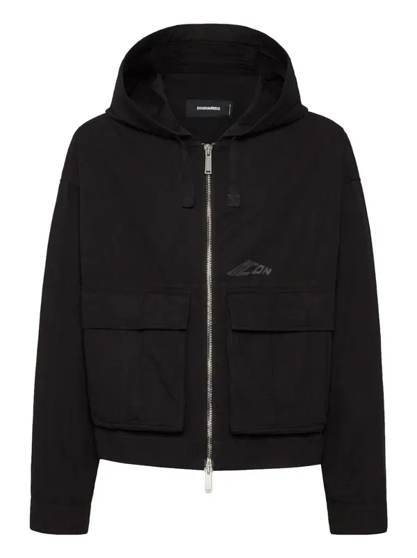 Dsquared2 Logo Hooded Jacket - Black